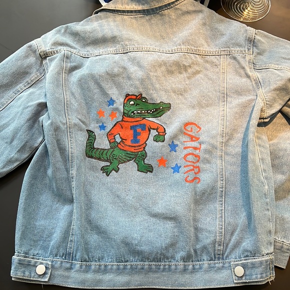 Jackets & Coats | University Of Florida Custom Painted Jean Jacket ...